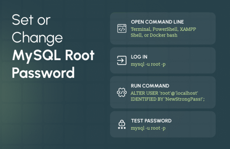 MySQL Change Root Password for Using MySQL Workbench